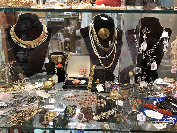 Jewelry that whispers tales of roaring twenties parties and mid-century soir&eacute;es. These pieces weren't mass-produced &ndash; they were crafted for occasions worth remembering.