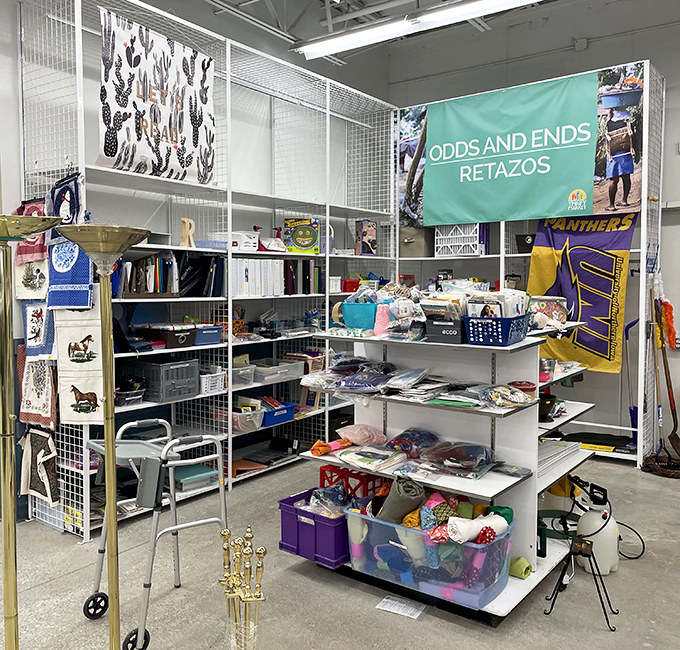 The "Odds and Ends" section: where crafters find inspiration, DIYers discover raw materials, and everyone else finds things they never knew they needed.
