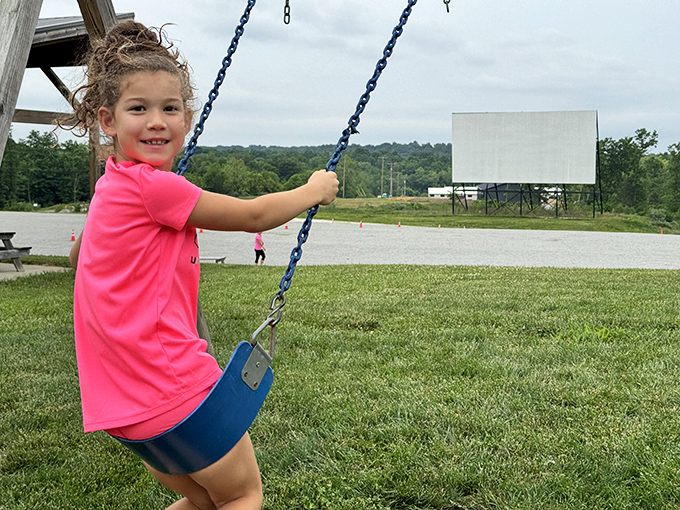 The playground offers pre-show entertainment for young moviegoers who can't quite sit still until the feature presentation begins.