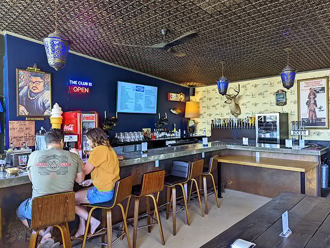 The bar area – where cold beer meets hot barbecue in a marriage blessed by the gods of good times and better conversations.