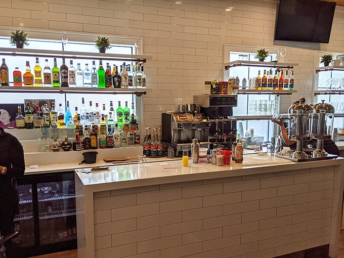 The bar doesn't just serve drinks&mdash;it showcases them like the Metropolitan Museum of Liquid Art. Morning mimosas or evening cocktails? Life says yes to both.