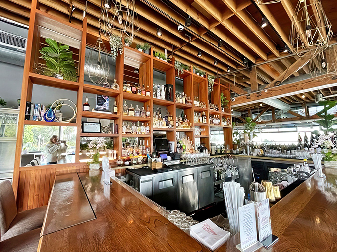 A bar that understands its supporting role &ndash; crafting the perfect cocktail companions for ocean-fresh seafood in a setting that screams "California cool."