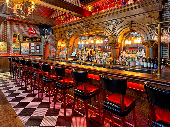 The bar where Old Fashioneds are crafted with the same precision as Swiss watches, beneath a ceiling that's seen decades of celebrations.