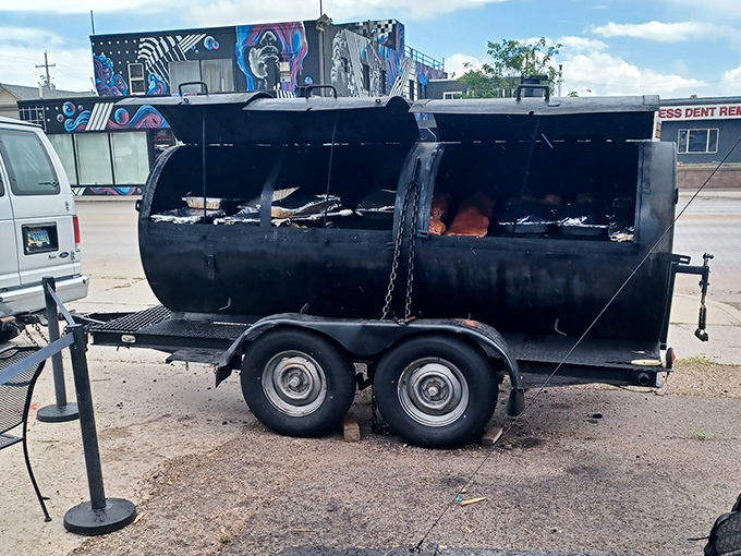 The black locomotive of flavor, chugging along at low-and-slow speed. This isn't just equipment&mdash;it's the heart of the operation.