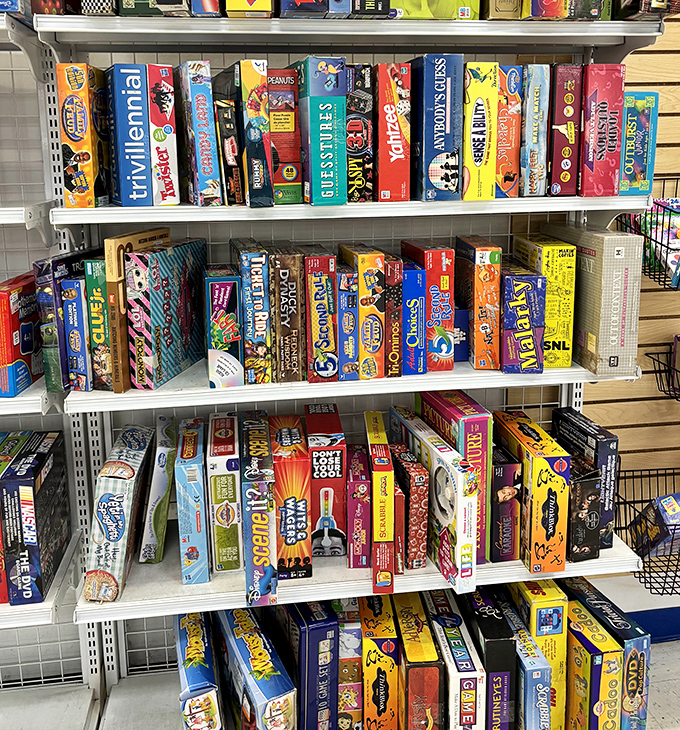 Board game heaven for family night enthusiasts. That vintage Trivial Pursuit might still stump you with 1980s pop culture questions.