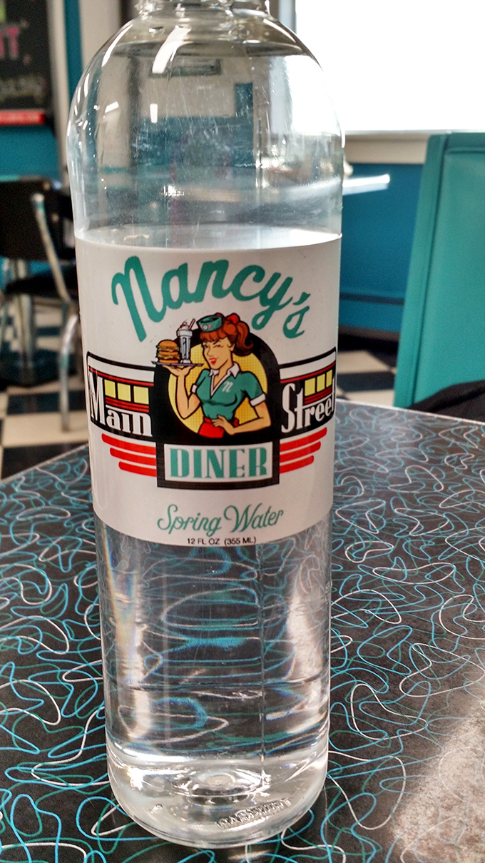 Even the water bottle gets the retro treatment, sporting a label that would make Rosie the Riveter proud to take a hydration break. 