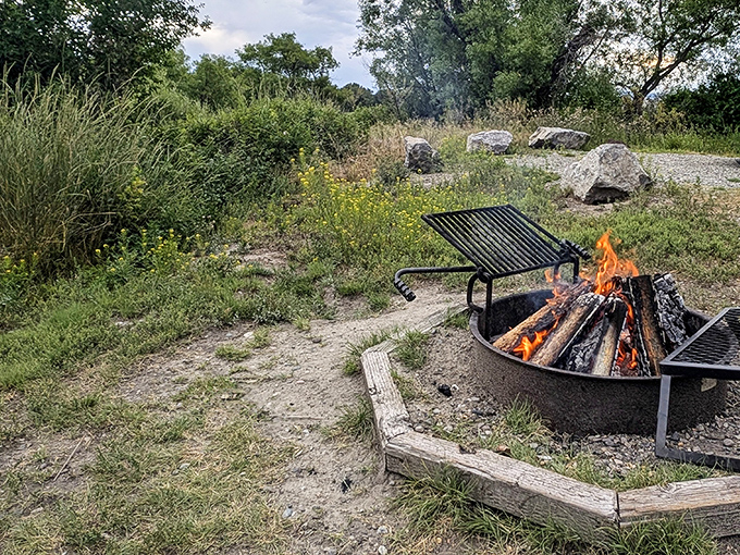 Primal and perfect: a riverside campfire invites you to do what humans have done for millennia&mdash;gather, share stories, and toast marshmallows.