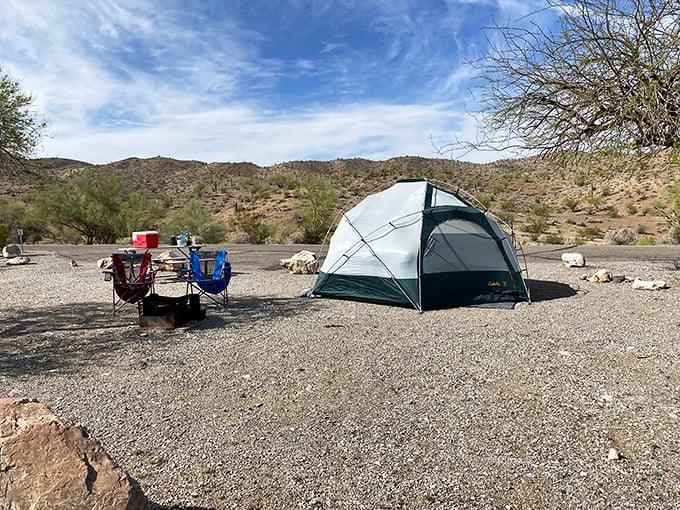 Minimalist camping at its finest&mdash;just you, a tent, and endless stars. Alamo Lake's campsites offer front-row seats to nature's greatest show.