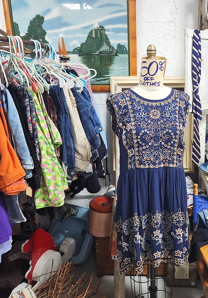 That vintage clothing section where your grandmother's style suddenly becomes your next Instagram-worthy outfit inspiration awaits.