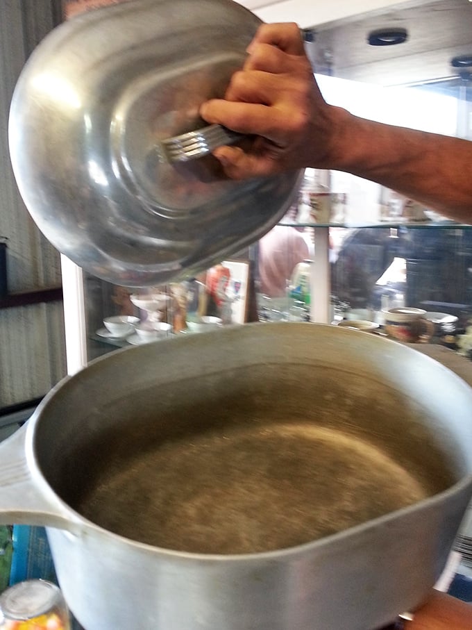 Someone's examining what might be the perfect pot for gumbo&mdash;or storing your collection of mismatched socks.
