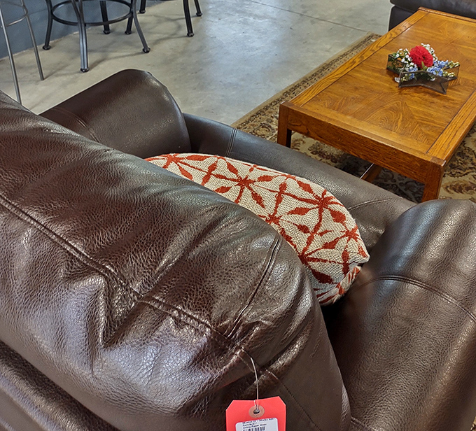 That leather couch has seen things, told stories, and now waits for its second act in someone's living room&mdash;all for less than a fancy dinner out.