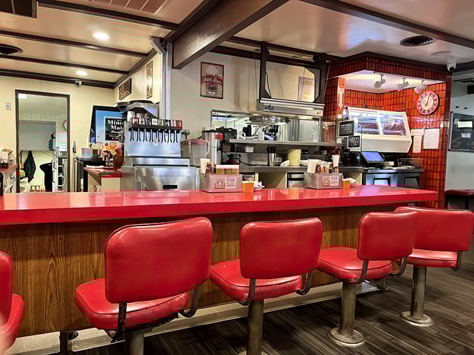 Counter seats: where solo diners become temporary family and the short-order ballet unfolds before your appreciative eyes.