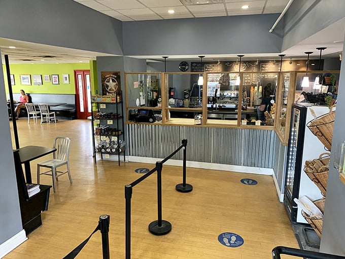 The counter area &ndash; where dreams are ordered, packaged, and carried away in brown paper bags of anticipation.