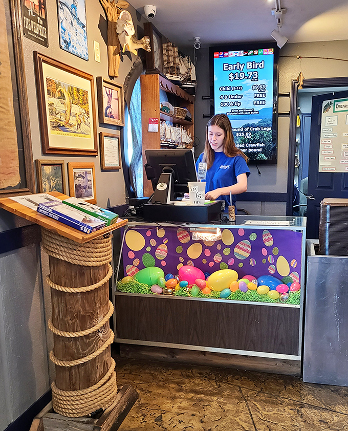 Holiday decorations and a friendly face at the counter&mdash;the first stop on your journey to seafood nirvana where decisions about dessert should be made early.