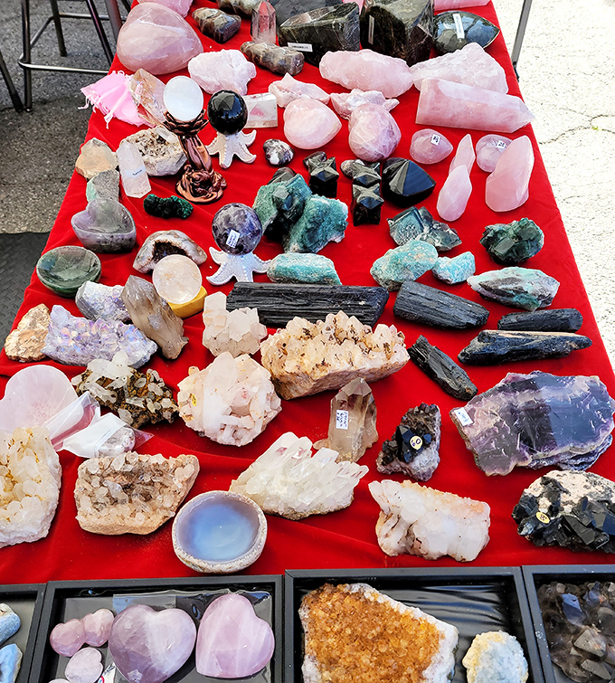 Nature's jewelry box spilled onto red velvet&mdash;crystals and geodes that promise everything from healing energies to simply looking fabulous on your bookshelf.