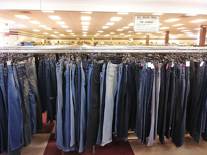 Denim as far as the eye can see. More jean options than there are pizza places in Manhattan.