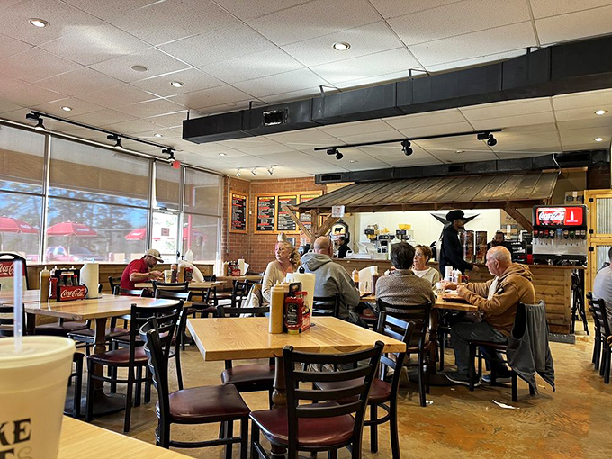 The universal language of barbecue brings people together. Notice the lack of conversation &ndash; everyone's too busy enjoying their food.
