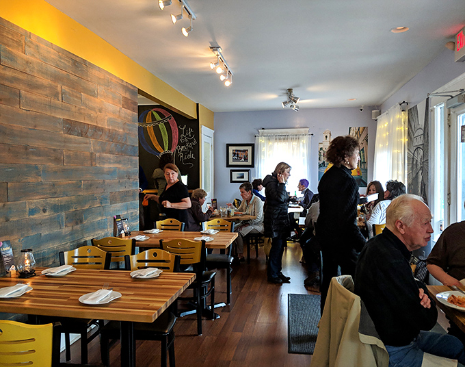 The dining room buzzes with the best kind of energy &ndash; people too busy enjoying their meals to check their phones. That's the true measure of good food. 