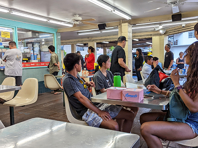 Where locals and visitors unite under the universal language of "this is so ono" between satisfied bites.