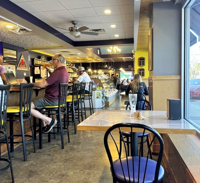 Happy diners proving that good food is the universal language, no translation needed.