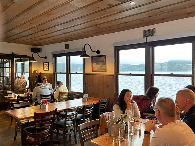 The dining room offers front-row seats to nature's best show&mdash;Tomales Bay's ever-changing waters paired perfectly with California wines.