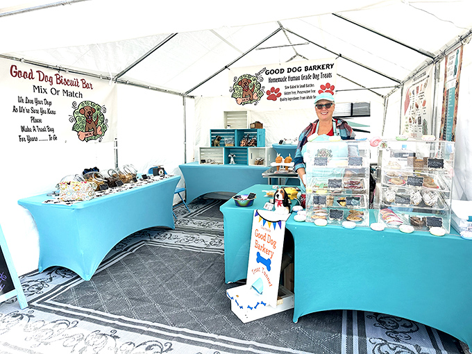 Good Dog Biscuit Bar proves even four-legged shoppers deserve gourmet treats – tail wagging guaranteed, drooling probable.