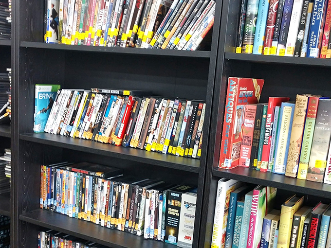 Literary treasures and cinematic escapes for pocket change. Who needs streaming when you've got shelves of possibilities?