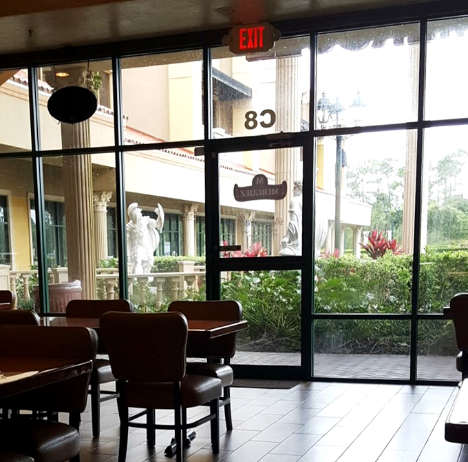 Looking out from inside is like watching two worlds collide&mdash;Orlando's hustle outside, Morocco's unhurried charm within these walls.