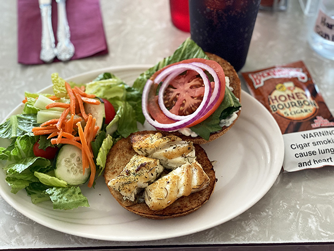 This isn't just a fish sandwich&mdash;it's architecture with flavor, layers of freshness that make you wonder why you'd ever eat anything else.