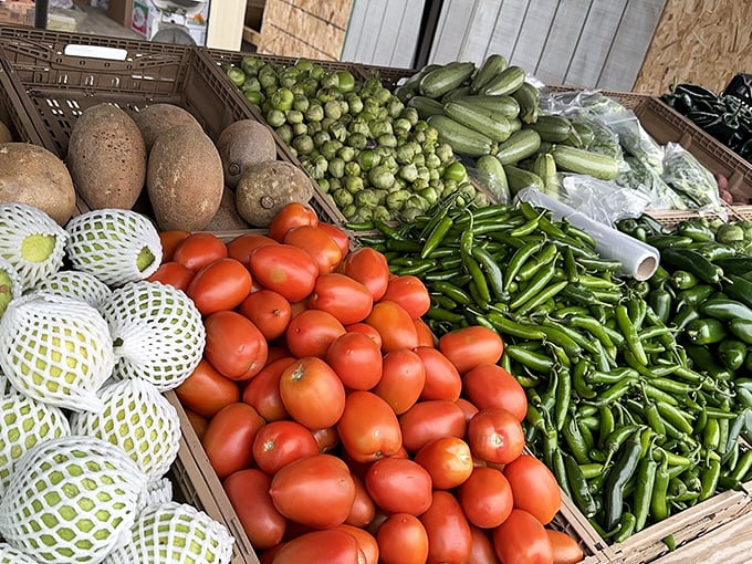 Farm-fresh produce brings garden goodness to the flea market &ndash; because vegetables make excellent bargains too.