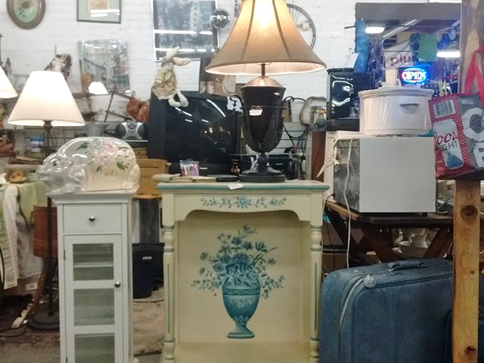 Furniture with character and stories to tell. That hand-painted cabinet has probably witnessed more dinner parties than most of us ever will.