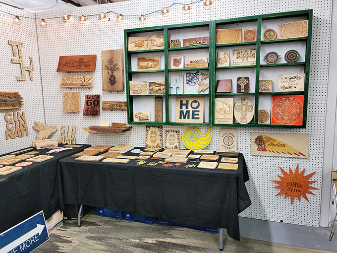 Home is where the handcrafted wooden sign is! This artisan's booth offers personalized d&eacute;cor that would make Joanna Gaines proud.