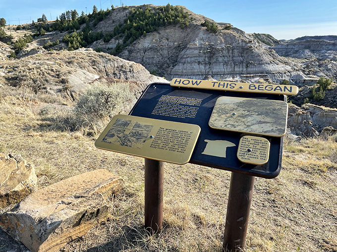 "How This Began" indeed. These interpretive signs translate the landscape's geological story from rock language into something humans can understand.