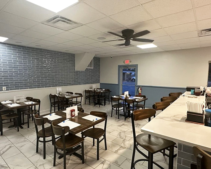 Another dining area where conversations flow as freely as the sweet tea, under ceiling fans that have witnessed countless "mmms" of approval.
