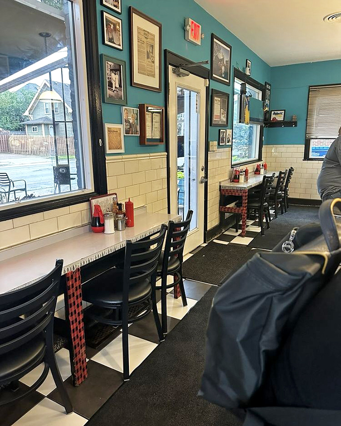 The wall of memories tells stories of breakfasts past while diners create new ones. Those turquoise walls have heard more Minneapolis secrets than any therapist in town.
