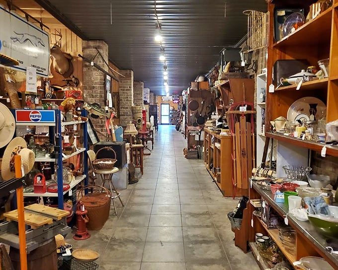 Walking these aisles feels like stepping through decades &ndash; brick walls and wooden beams frame an endless parade of objects each with their own secret history.