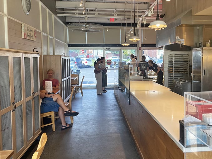 The production line reveals itself like a Broadway backstage tour, where the stars of the show are being primped before their debut.