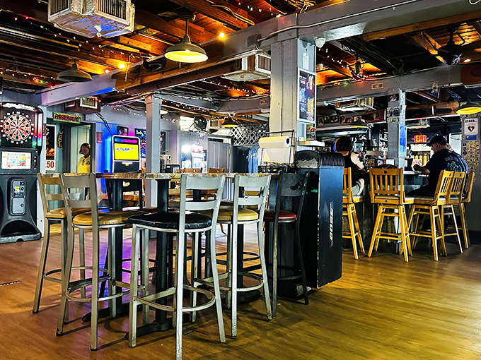 The bar area feels like the neighborhood living room, if your neighbor happened to have excellent taste in seafood and cold drinks.