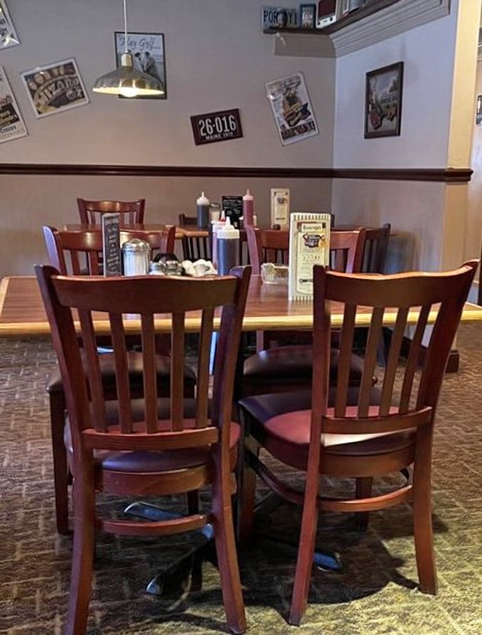 Tables set for conversation and connection&mdash;where strangers become friends over shared appreciation of perfectly cooked eggs.