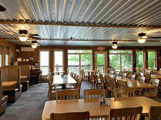 Sunlight streams through windows that once watched over inmates but now welcome diners seeking pizza rehabilitation.