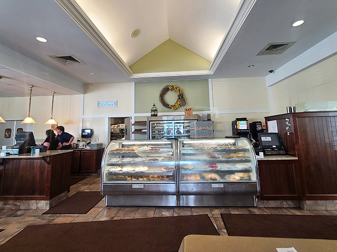 Vaulted ceilings and display cases filled with temptation&mdash;this is what heaven's waiting room must look like, minus the paperwork.