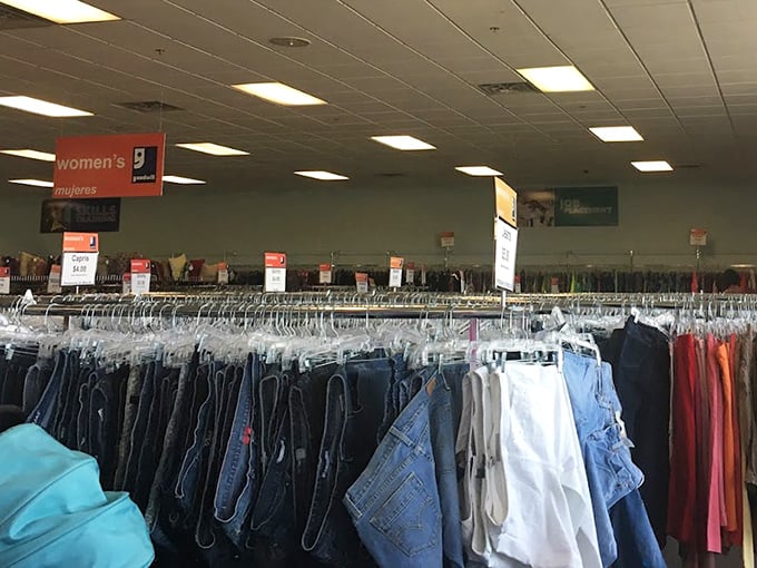 Denim heaven awaits with jeans in every shade of blue imaginable&mdash;from "barely worn" to "perfectly broken in."