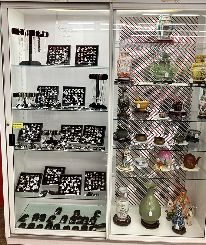 Sterling silver treasures and colorful gemstone rings wait patiently for someone to appreciate their timeless elegance once again.