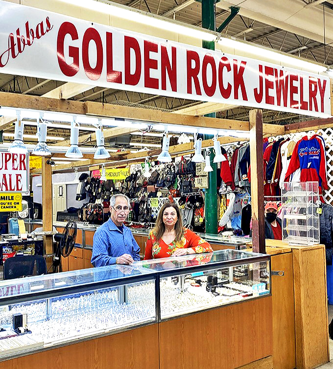 Golden Rock Jewelry stands as an island of sparkle amid the sea of collectibles and curiosities.