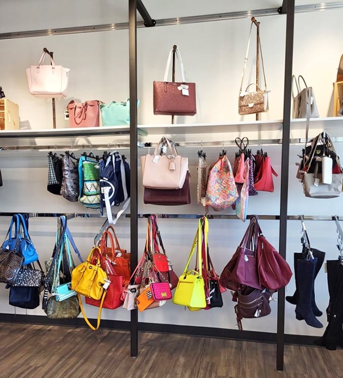 A handbag collection so colorful it looks like a rainbow exploded in the best possible way, with prices that won't cause heart palpitations.