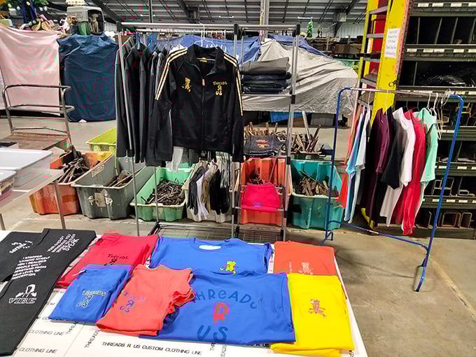 T-shirt treasures and everyday apparel await. The rainbow of colors might catch your eye, but it's the bargain prices that will make you reach for your wallet.