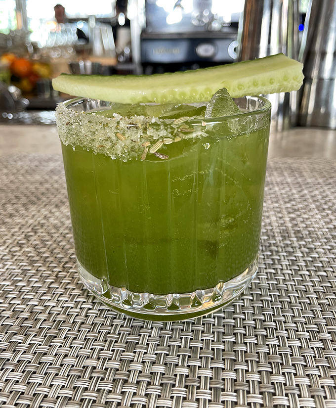 This isn't just green juice&mdash;it's a cucumber-rimmed cocktail that looks like it could detox your sins while still letting you enjoy your evening.