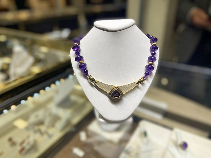 This amethyst statement necklace isn't just jewelry&mdash;it's wearable art with a side of "where did you find that?" conversations.