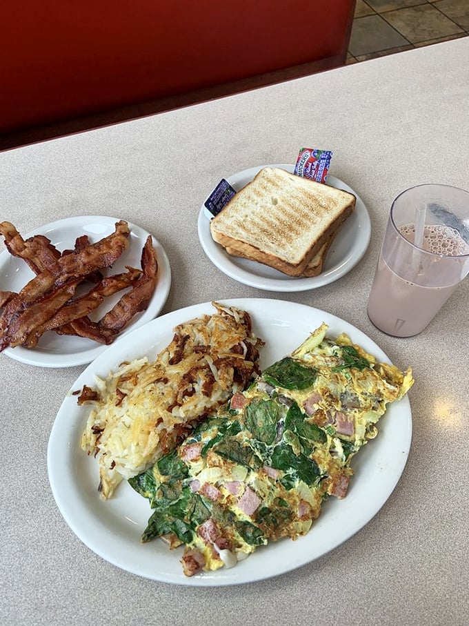 The breakfast spread that answers the eternal question: "Why limit yourself to just one protein?"