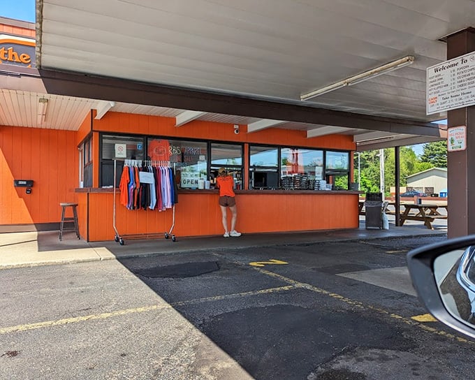 The walk-up counter maintains that nostalgic drive-in feel, where summer memories are made one root beer at a time.